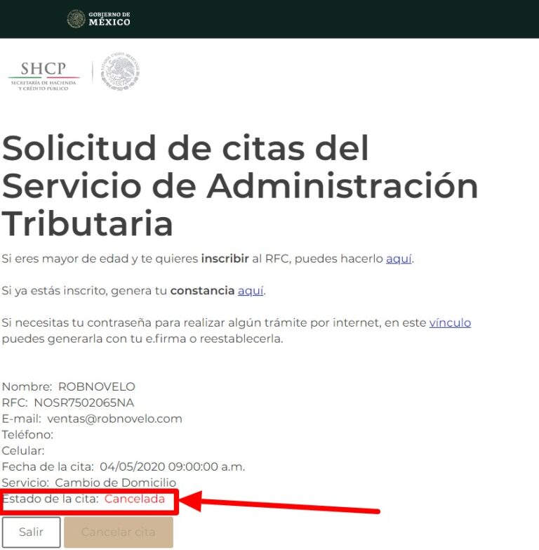 Citas SAT en linea 2024 -Impuestos y Finanzas