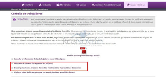 Como saber si un trabajador tiene credito de infonavit 2022