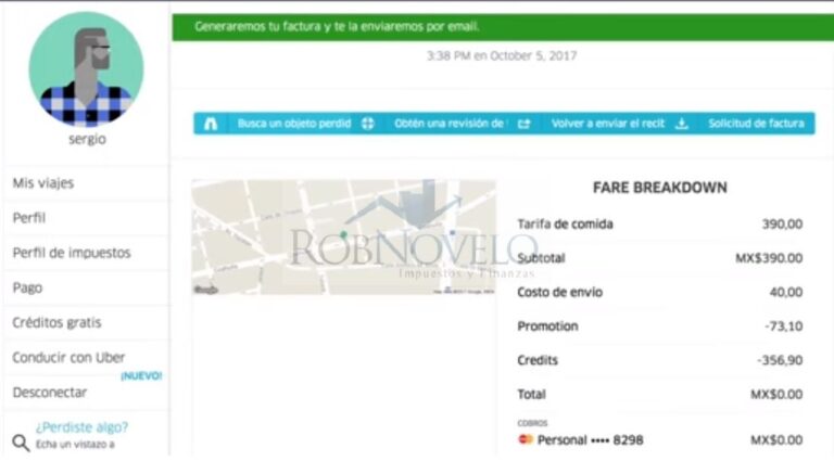 Facturar en uber 2025 en linea - Impuestos y Finanzas